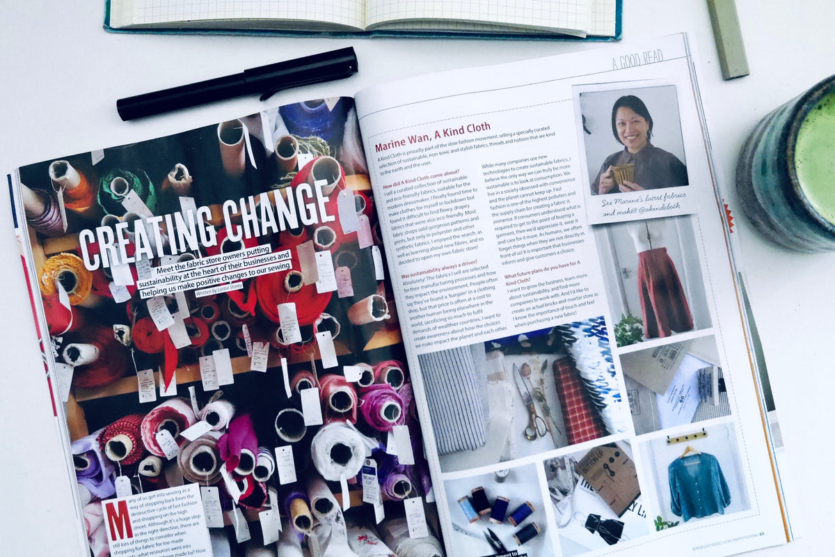 A Kind Cloth Magazine Feature! Sustainable Sewing, Positive Change – A ...
